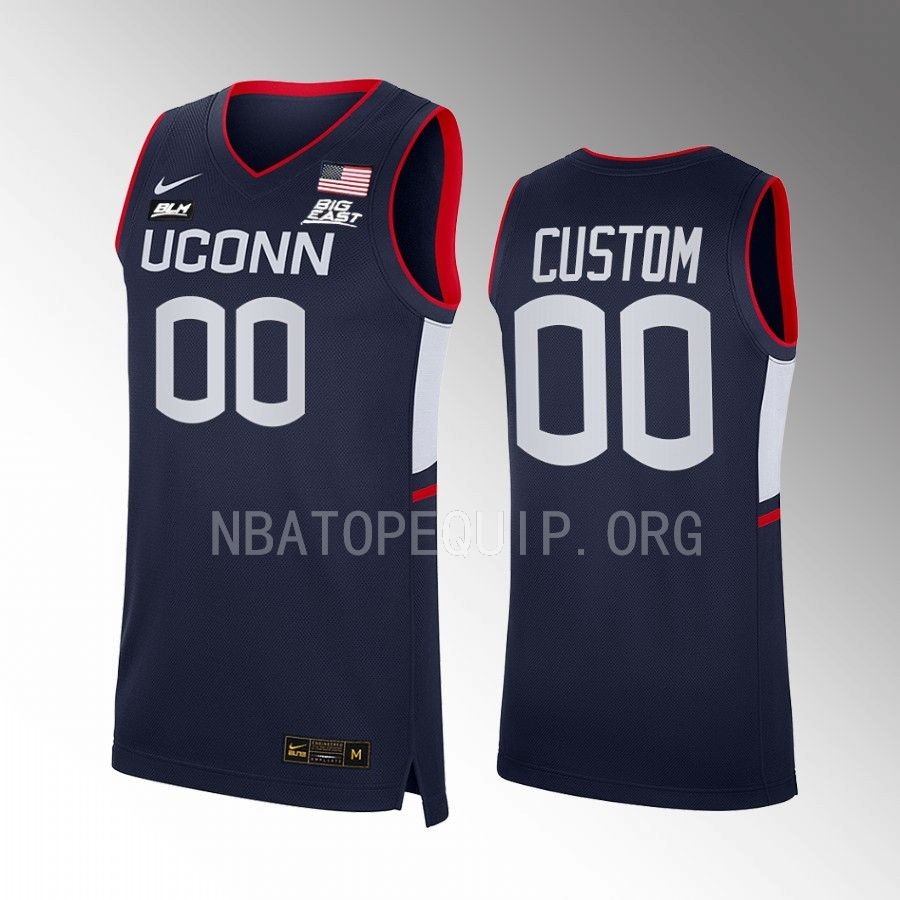 UConn Huskies Custom Jersey 2022-23 Away Navy Uniform – KatinatSports Store