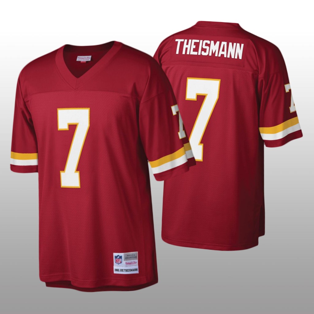 Washington Redskins Custom Burgundy Throwback Jersey 100th Season – Men ...